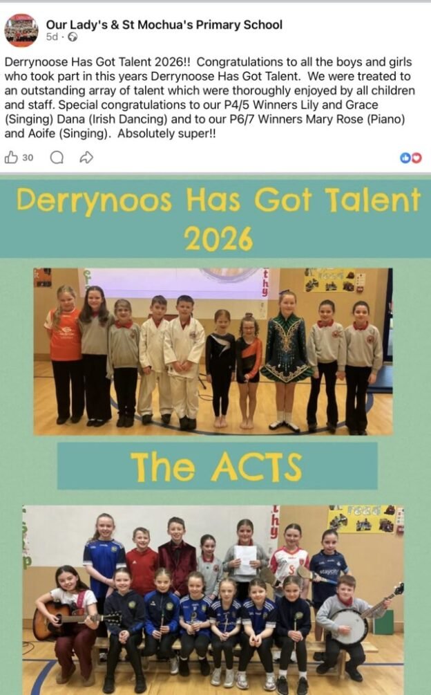 Derrynoose Has Got Talent 2026 – Our Lady's & St Mochua's Primary ...